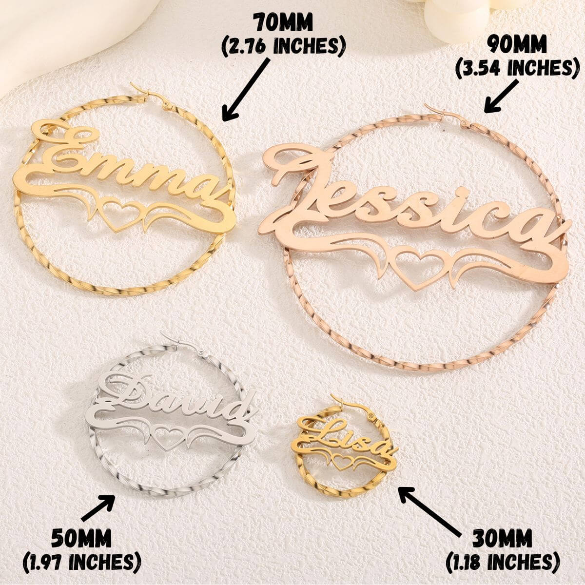 Personalized Name Hoop Earrings – Customize You Shop