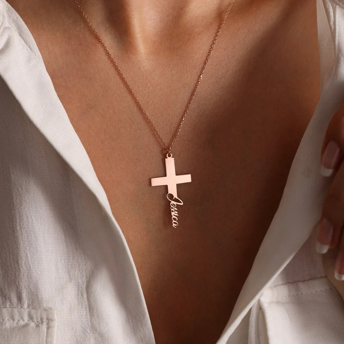 Personalized Cross Name Necklace – Customize You Shop